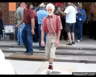 ORIGINAL Cool old man dancing, Granpa Shufflin'. Exclusive! on Make a GIF