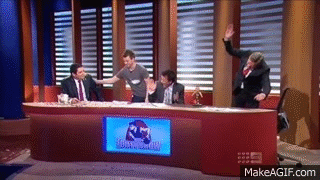 The Footy Show (AFL): Coleslaw is dumped on Garry Lyon on Make a GIF