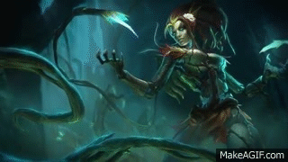 League of Legends Haunted zyra Login Screen and music on Make a GIF