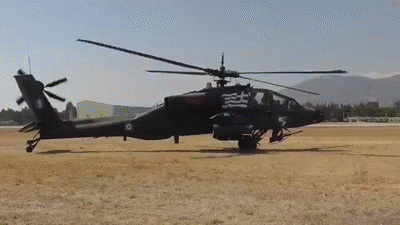 AH-64HA Apache | Takeoff, Airshow Display, Wheelie, Landing | Hellenic ...