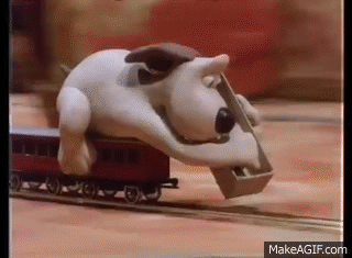 Wallace & Gromit Ep. #2 Wrong Trousers: Train Chase (English) on Make a GIF
