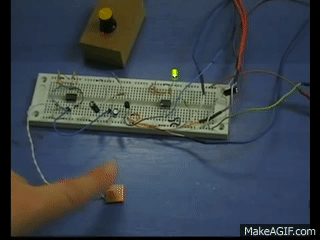How the Capacitance touch sensor (button-switch) works on Make a GIF