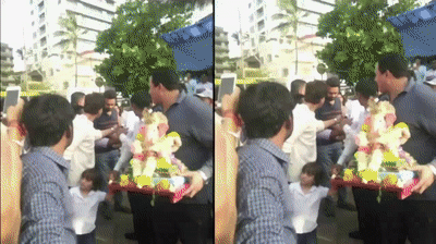 Shah Rukh Khan's Ganpati Visarjan With Abram & Suhana | LehrenTV on ...