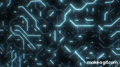 Futuristic Sci-Fi Electricity Flows in Circuit Board Digital Lines 4K ...