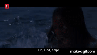 First scene of Jaws, last swim for her... on Make a GIF