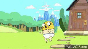 Jake Running on Make a GIF