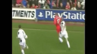 Roy Keane great tackle on Gerrard on Make a GIF