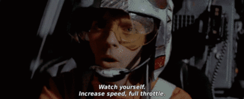 Watch yourself. Increase speed, full throttle. on Make a GIF