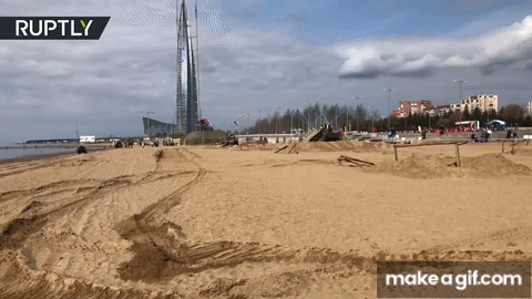 RAW: Moment man run over by tank; miraculously survives on Make a GIF