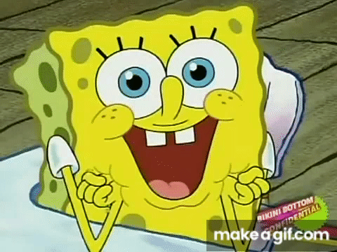 SpongeBob SquarePants breathing heavily on Make a GIF