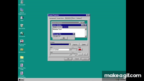 Windows 98 Build 1351: "Welcome To Memphis" on Make a GIF