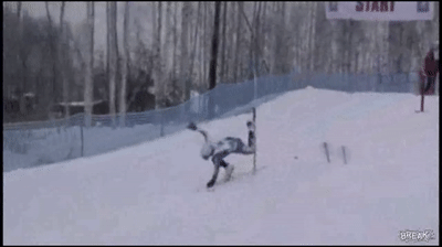 Ridiculous Championship Cross Country Skiing Fail on Make a GIF