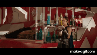 Thor Ragnarok / Valkyrie Drinking Scene on Make a GIF
