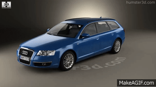 Audi A6 (C6) Avant 2005 3D model by Humster3D.com on Make a GIF