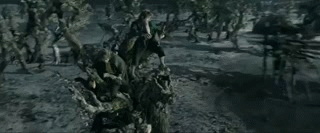 Ents attack Isengard on Make a GIF