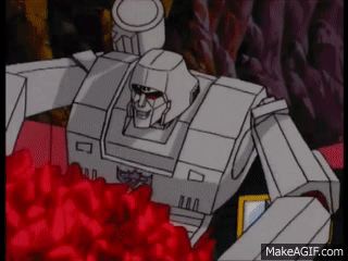 COMPLETE Evil Laughs of Megatron / 密卡登狂笑總集 / メガトロン全部の邪悪笑え on Make a GIF