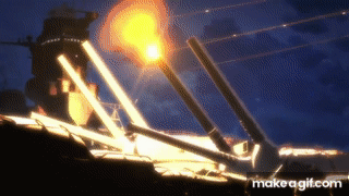 Yamato-class battleships firing compilation - Haifuri The Movie on Make ...
