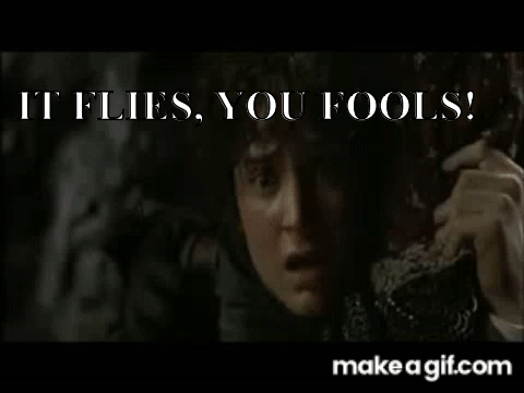 Fly, you fools! on Make a GIF