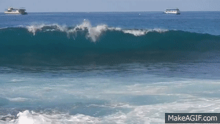 Pacific Ocean Waves - Kailua Kona, Hawaii on Make a GIF