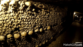 Catacombs of Paris in 4K - Walking Through 6 Million Dead on Make a GIF