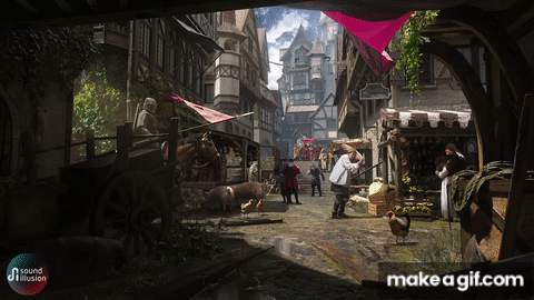 Medieval Town Ambience | Realistic Immersive Soundscape on Make a GIF