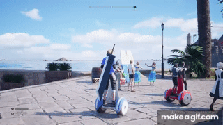 Cloud On a segway on Make a GIF