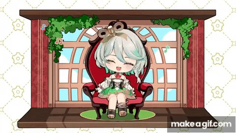 Chibi Cecilia wiggle loop on Make a GIF