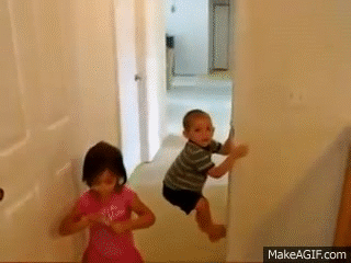 Very funny and cute kids climbing walls like Spiderman on Make a GIF