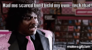 Pinky - “That n*gga had me scared, but I held my own” on Make a GIF