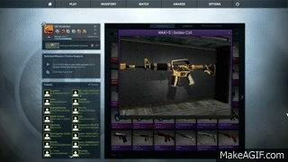 CS GO - M4A1-S Golden Coil Showcase! NEW Shadow Case Released! on Make a GIF