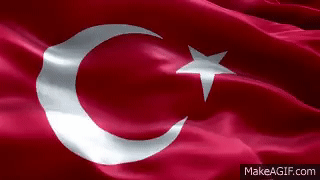 Türk Bayrağı Animasyon 1920x1080 HD- Turkish Flag Animation on Make a GIF