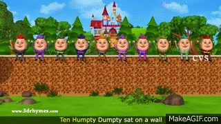 Humpty Dumpty Nursery Rhyme - 3D Animation English Rhymes for children ...