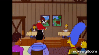 The Simpsons - Steak eating contest on Make a GIF