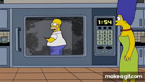 Walk In Microwave | The Simpsons on Make a GIF