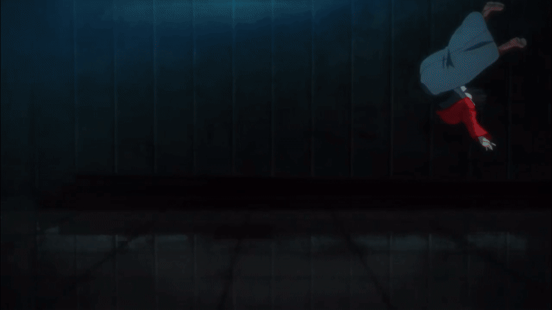 Shiki Ryougi water slide on Make a GIF