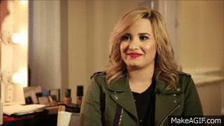 Demi smile on Make a GIF