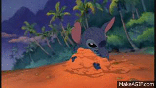Stitch Sandcastle on Make a GIF