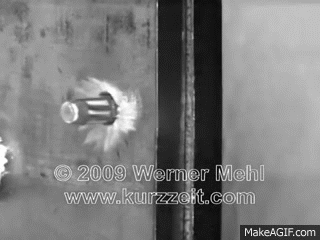 1 million fps Slow Motion video of bullet impacts made by Werner Mehl ...