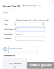 Request Time off daily count on Make a GIF