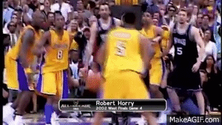 robert horry game winning shot vs kings 2002 on Make a GIF