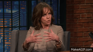Sally Field on Seth Myers on Make a GIF
