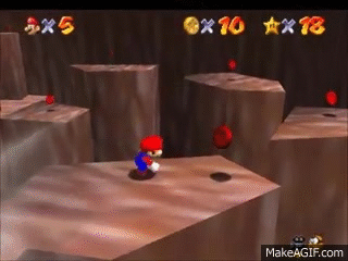 SM64 - Tiny-Huge Island 100 Coins - No Buttons Allowed on Make a GIF
