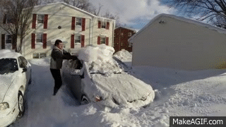 Snowpocalypse 2014 - Snow scraping timelapse on Make a GIF