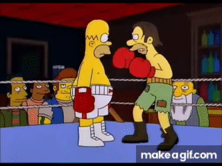 Les simpsons Homer boxing on Make a GIF