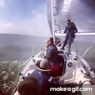 Boom pushed man overboard on Make a GIF