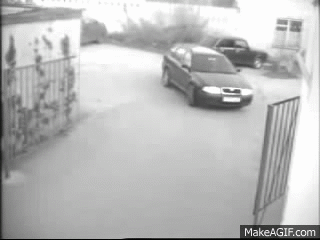 woman driver(gate crash flip) on Make a GIF