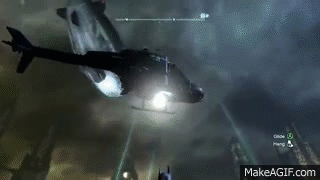 Batman Arkham City - Gliding Around Gameplay! on Make a GIF