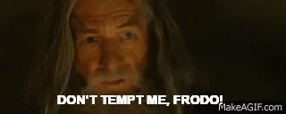 Don't Tempt Me Frodo! on Make a GIF