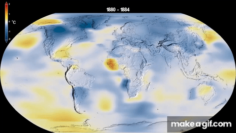 TimeLapse - Global Temperature Anomalies from 1880 to 2021 on Make a GIF