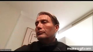mads mikkelsen smoking on Make a GIF